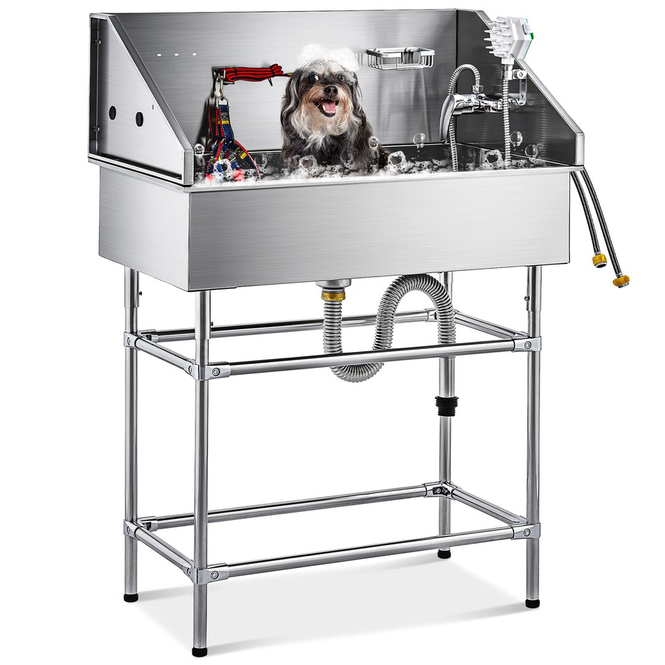 CO-Z 34/50" Pet Dog Grooming Bath Tub /Table Wash Station Professional ...