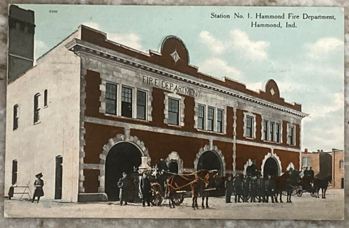 Station No. 1 Hammond Fire Department Hammond Indiana 1912 DB Postcard ...