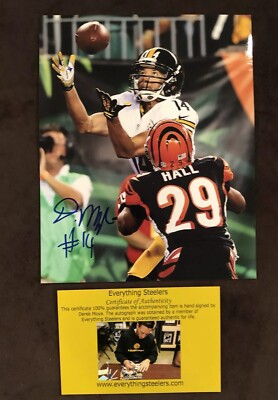Derek Moye AUTOGRAPH PITTSBURGH STEELERS Legend Signed 8x10 Photo Penn ...