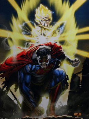 Dragonball Z Majin Vegeta vs. Superman Metal Sign | eBay