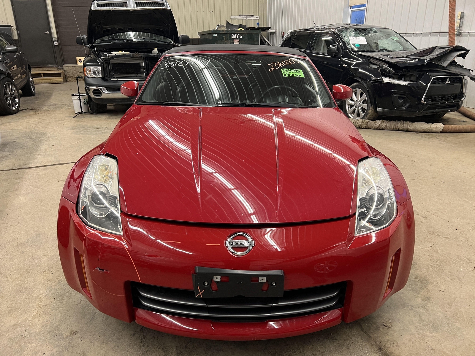 03-06 NISSAN 350Z FRONT HOOD PANEL BONNET RED PAINT CODE AX6 | eBay