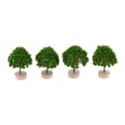 4Pcs Plastic Wood Model Trees for Crafts Dollhouse Scenery Desktop ...