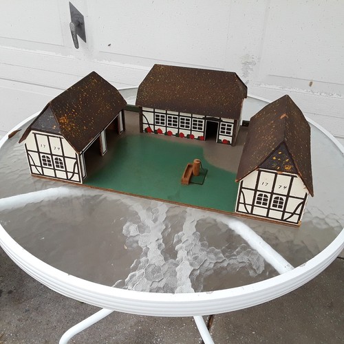 Vintage Alpine Barn Yard Diorama European O gauge? G gauge? Doll House ...