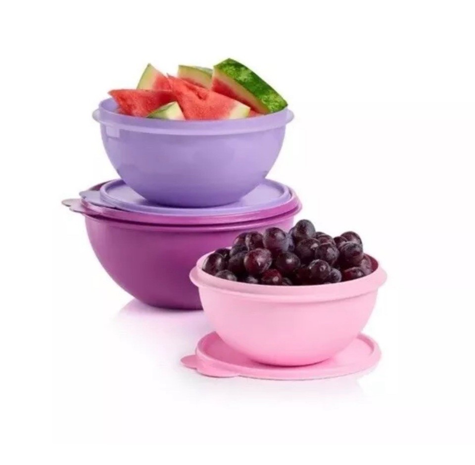 NEW Tupperware Classic Wonderlier Bowl 3 Pc Set with Seals PURPLE ...