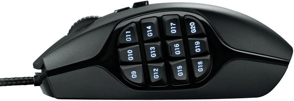 Logitech G600 MMO Gaming Mouse 12-Button RGB USB Wired Programmable ...