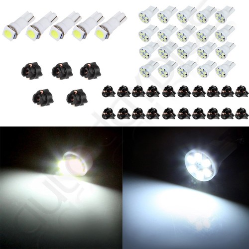 25PCS T5 T10 WHITE LED BULB INSTRUMENT GAUGE CLUSTER LIGHT REPLACEMENT ...