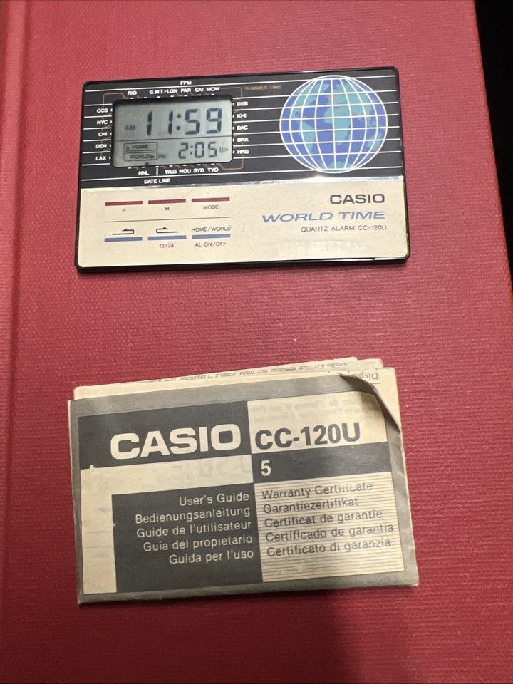 CASIO WORLD TIME QUARTZ ALARM CLOCK CC-120U JAPAN | eBay