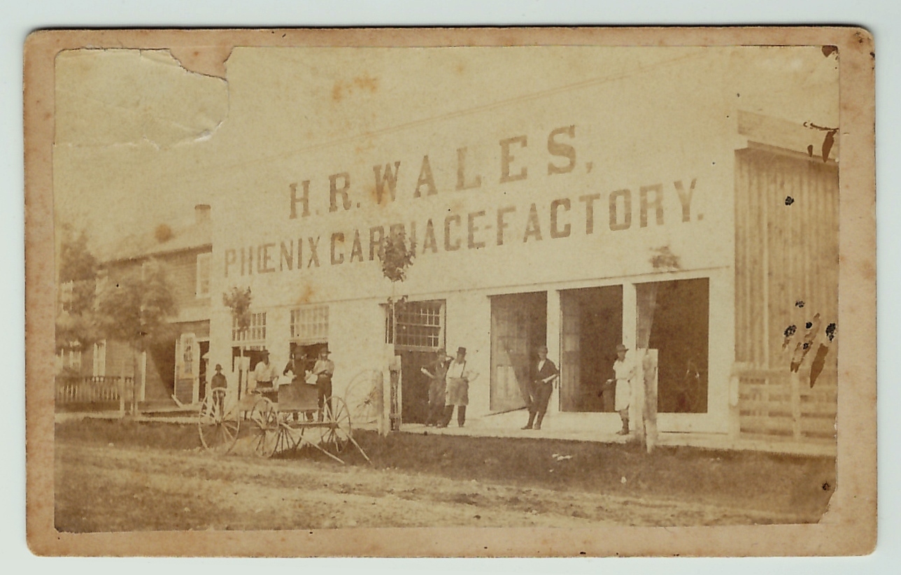 RARE CDV Photo - Phoenix Carriage Factory 1860s - Outdoor New Albany ...