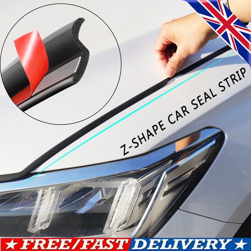 2M Car Door Boot Bonnet Edge Protector Seal Strip Trim Z-Shape Guard ...