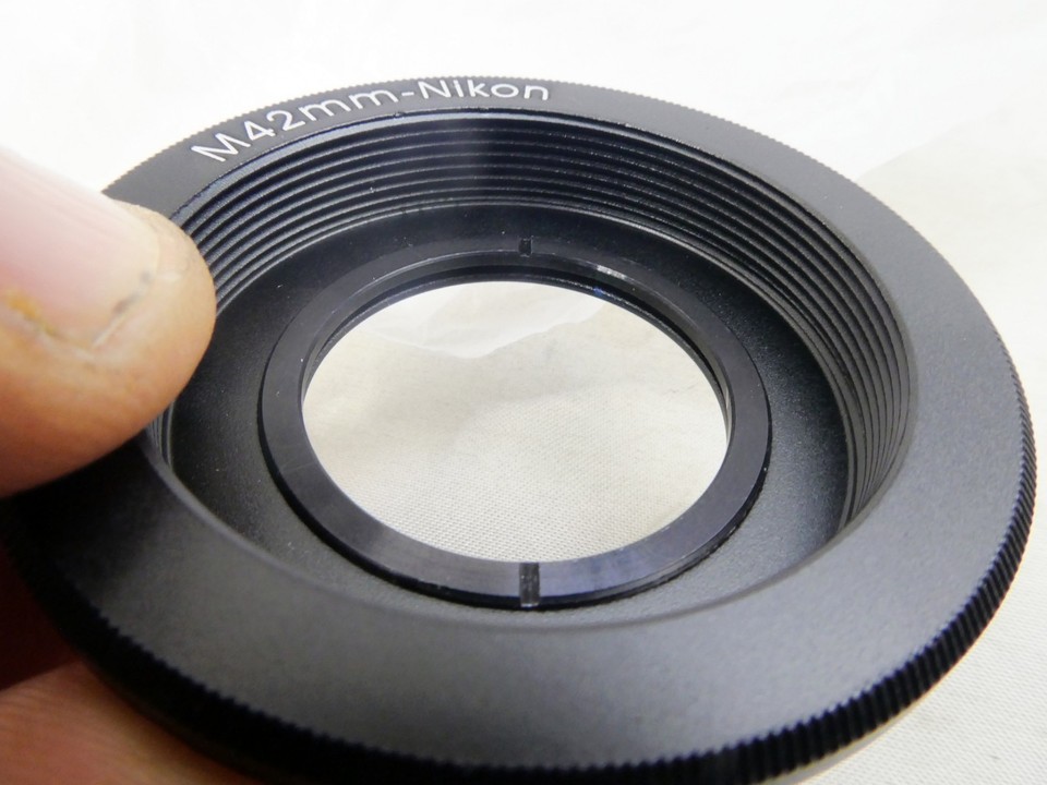 M42 Pentax screw mount Lens to Nikon F Ai-s Camera adapter Ring w Glass ...