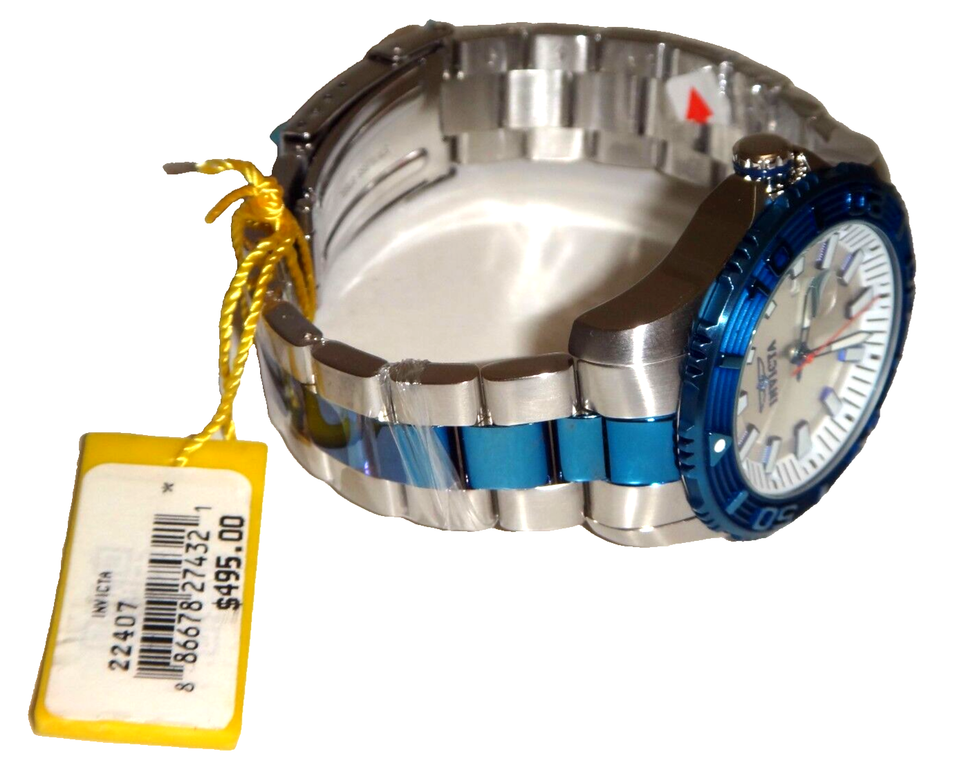 INVICTA Men Pro Diver Two-Tone Silver Blue S/Steel Watch 22407 Silver ...