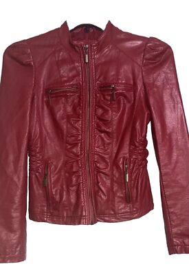 xhilaration Red Faux Bomber jacket | eBay