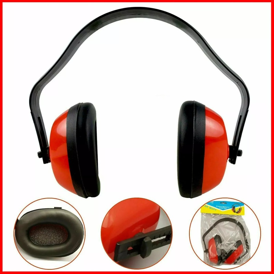 Adult Ear Defenders Ear Muffs Safety Hearing Protector Noise Cancelling ...
