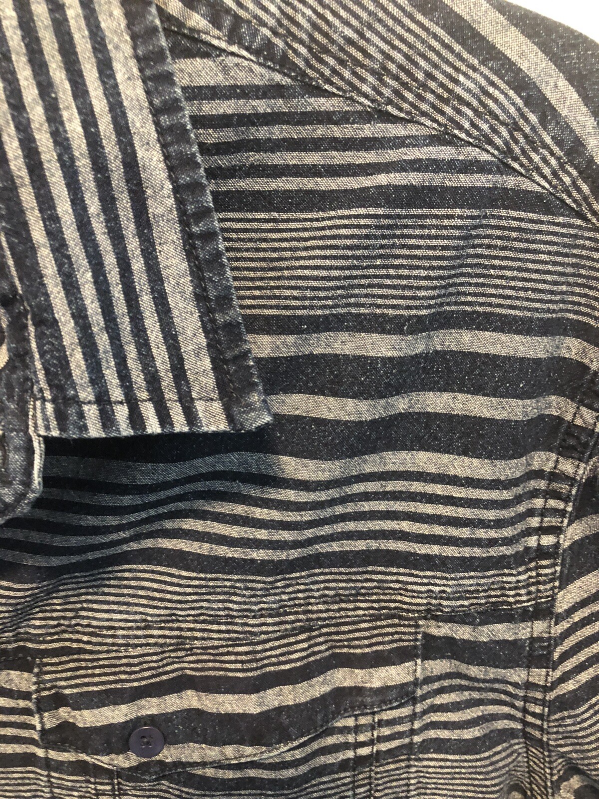 William Rast Men’s blue striped shirt XL #232 | eBay