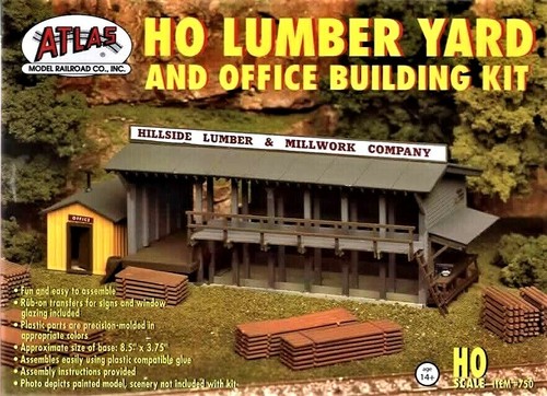 HO Scale Atlas 750 Lumber Yard & Office Kit | eBay