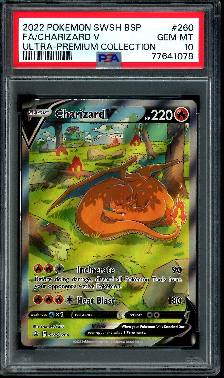 Charizard V 2022 Sword & Shield: Black Star Promo #SWSH260 Ultra ...