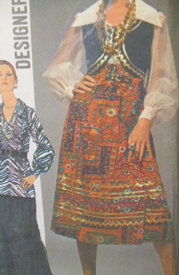 Simplicity Pattern 9111 Misses Front Wrap Skirt Blouse Vest Sash Size ...