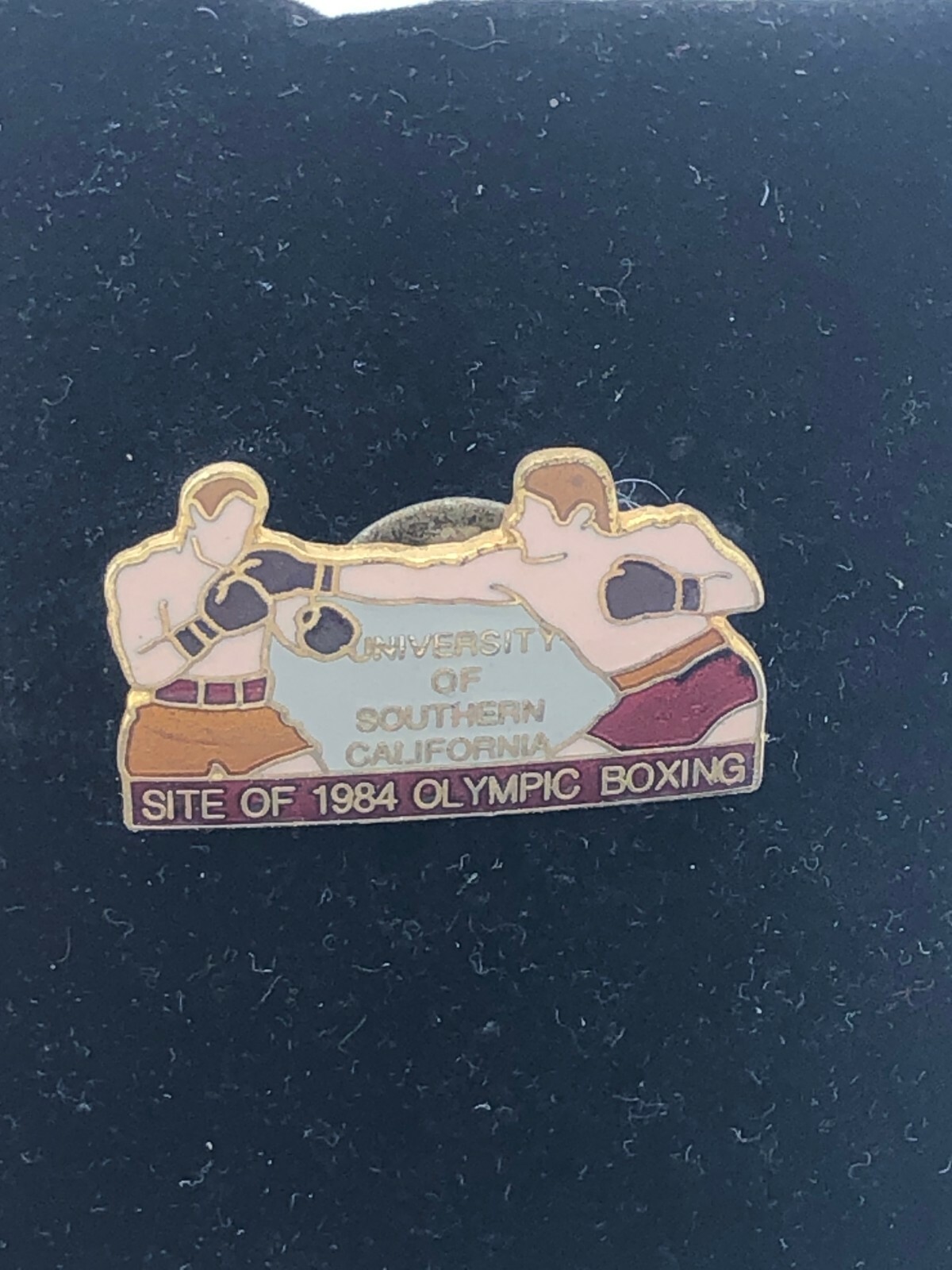 Boxing Olympic Pin~1984 Los Angeles~USC Venue Site~Cloisonné by Sun ...