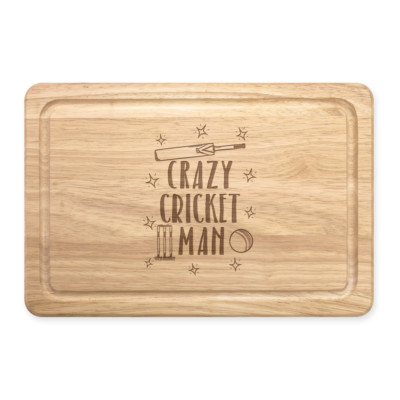 Crazy Cricket Man Rectangular Wooden Chopping Board - Funny Sport | eBay