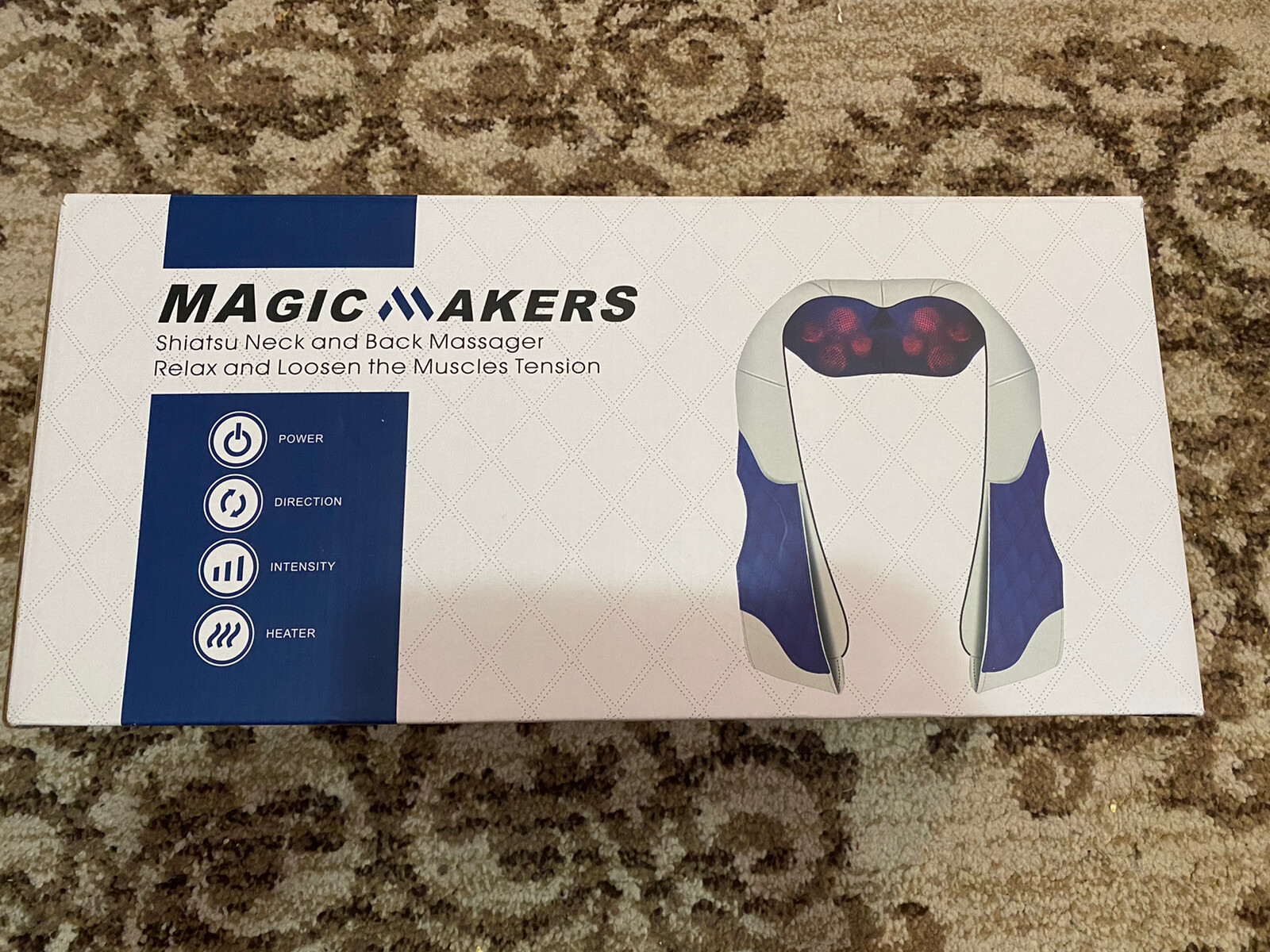 Magic Makers Shiatsu Back Shoulder And Neck Massage With Heat | eBay