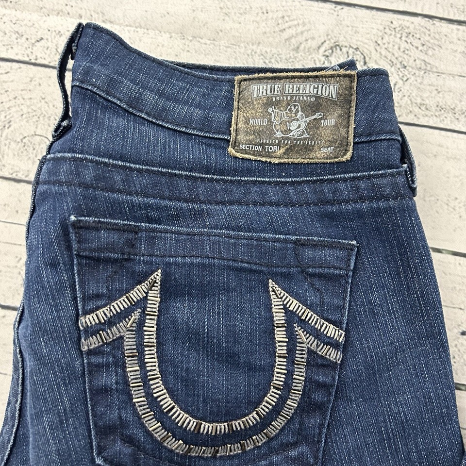 True Religion Tori Boot Dark Wash Denim Blue Jean's Women's 30 | eBay UK