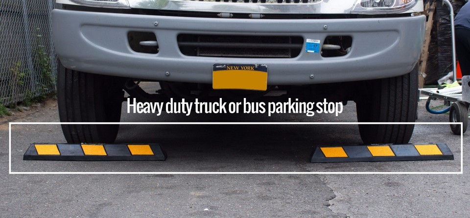 RK Heavy Duty Rubber Parking Block, Curb,Car Wheel Stop Driveway garage ...