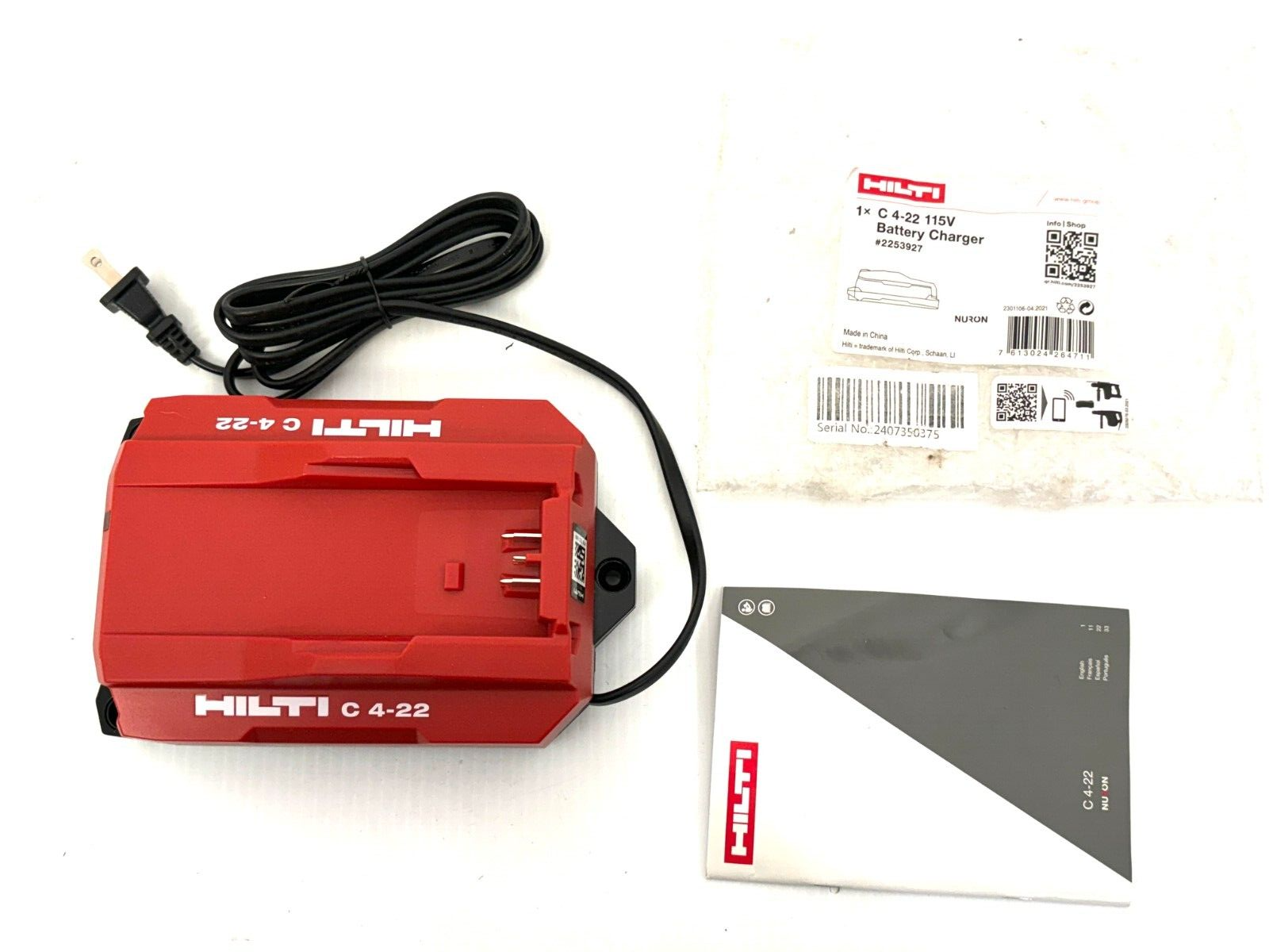 Hilti 115-Volt NURON C4 91-Watt/3.61 Amp Lithium-Ion Compact Charger ...