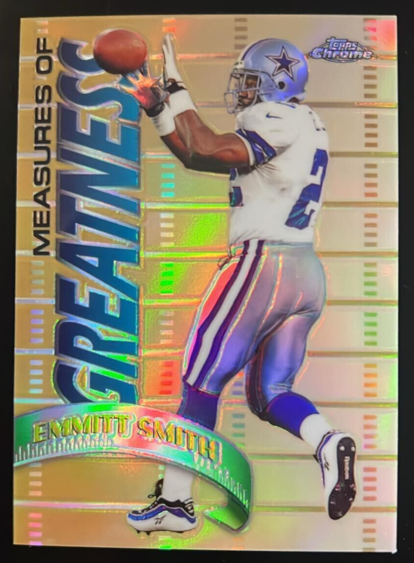 1998 Topps Chrome | Measures of Greatness | Refractor | Emmitt Smith ...