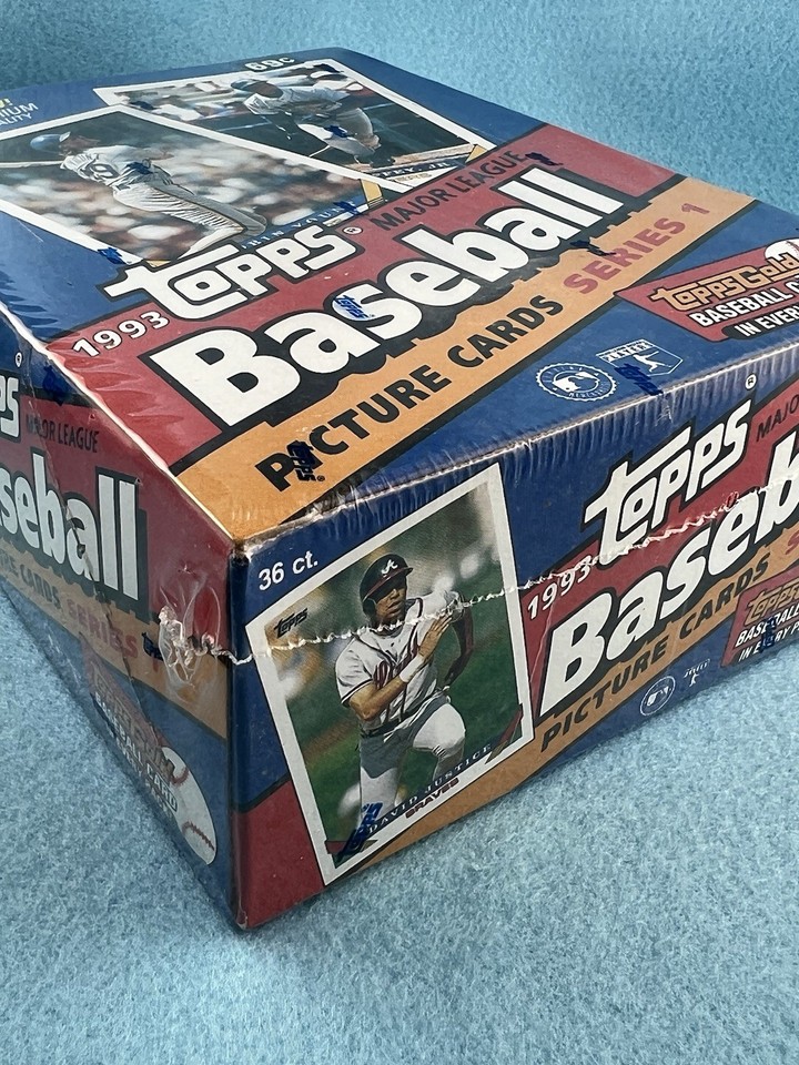 1993 Topps Baseball Series 1 Sealed Box 36 Packs Derek Jeter GOLD ...