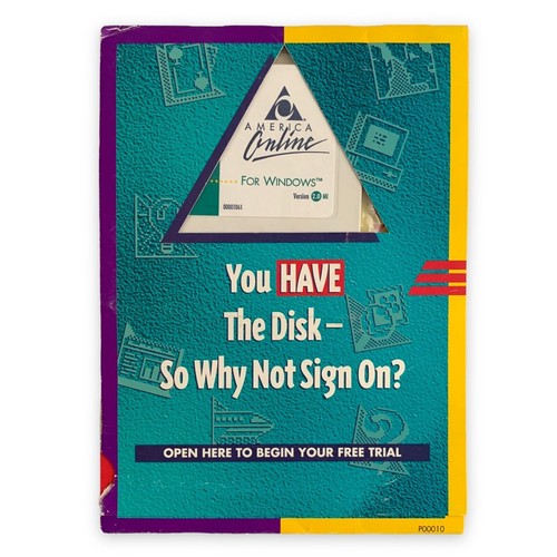 AOL America On Line 2.0 3.5" Windows Install Disk VTG 1994 SEALED | eBay
