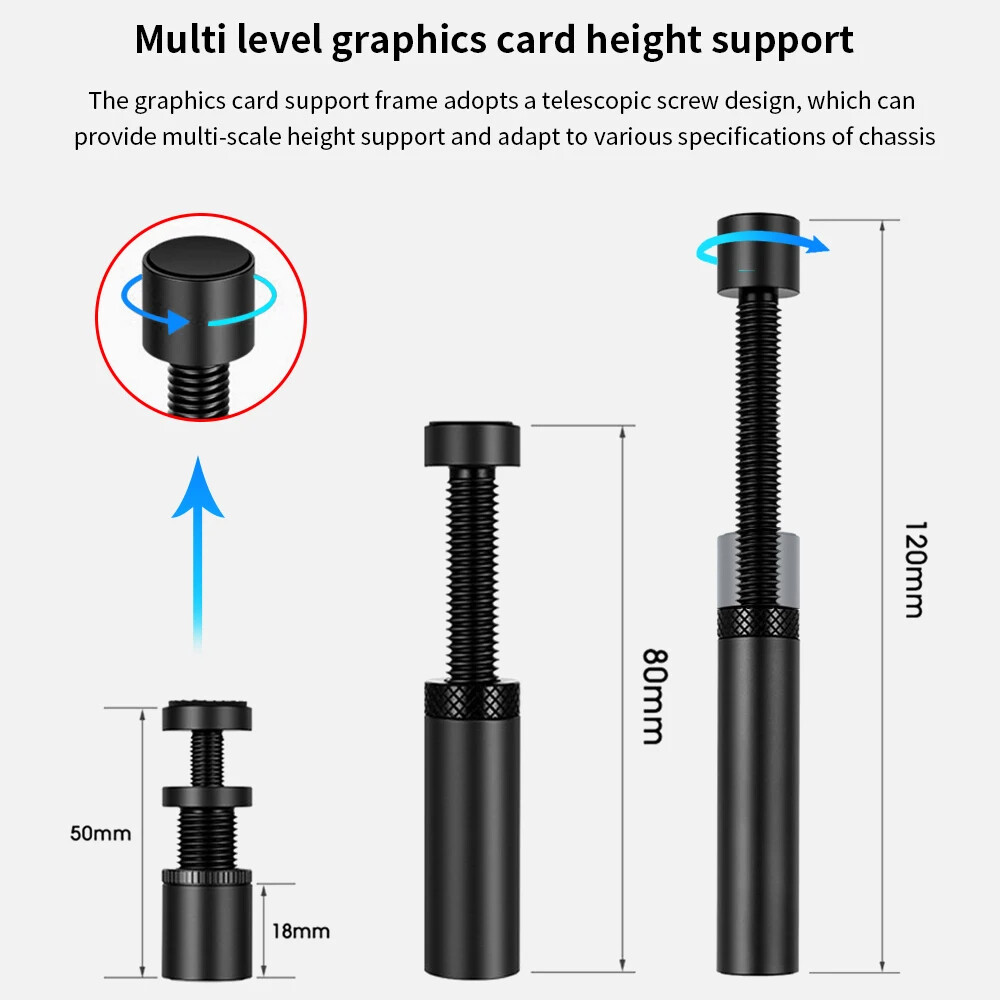 Adjustable GPU Holder Support Graphics Card Stand Desktop PC Accessory ...