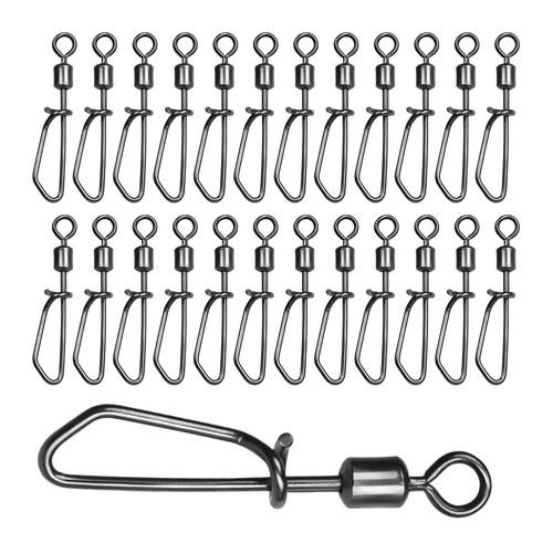 50*Rolling Spin Swivel Clip-on Link Lock Swivel Coastlock Fishing Line ...