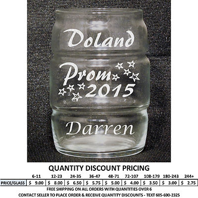 Personalized 16oz Prom Pint Glass Custom Engraved Beer Bar Glass Formal ...