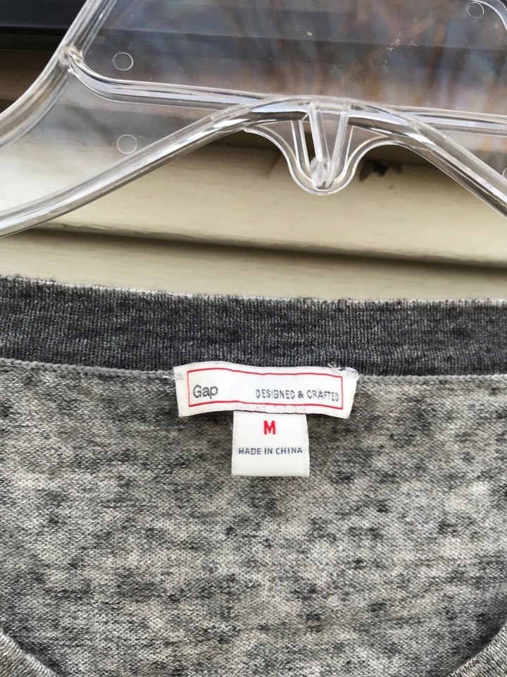 Gap Designed And Crafted GRAY HEATHER Sweater Size M | eBay