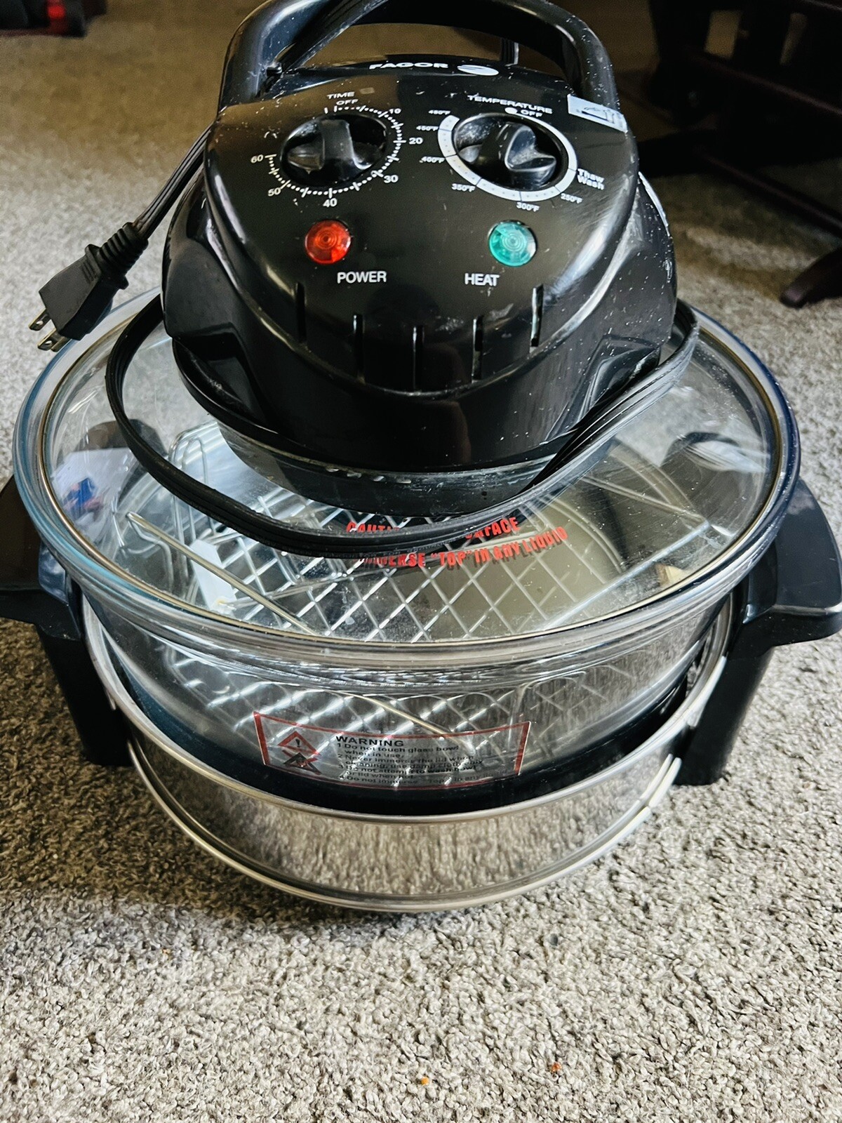 Fagor Halogen Tabletop Oven Black 12 Quart 1200 Watt | eBay