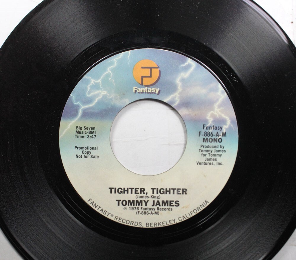 Rock Promo Nm! 45 Tommy James - Tighter, Tighter / Tighter, Tighter On ...