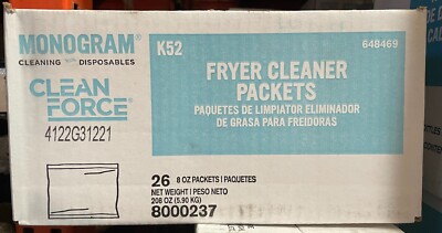 Monogram Clean Force K52 Fryer Cleaner 26 pack | eBay