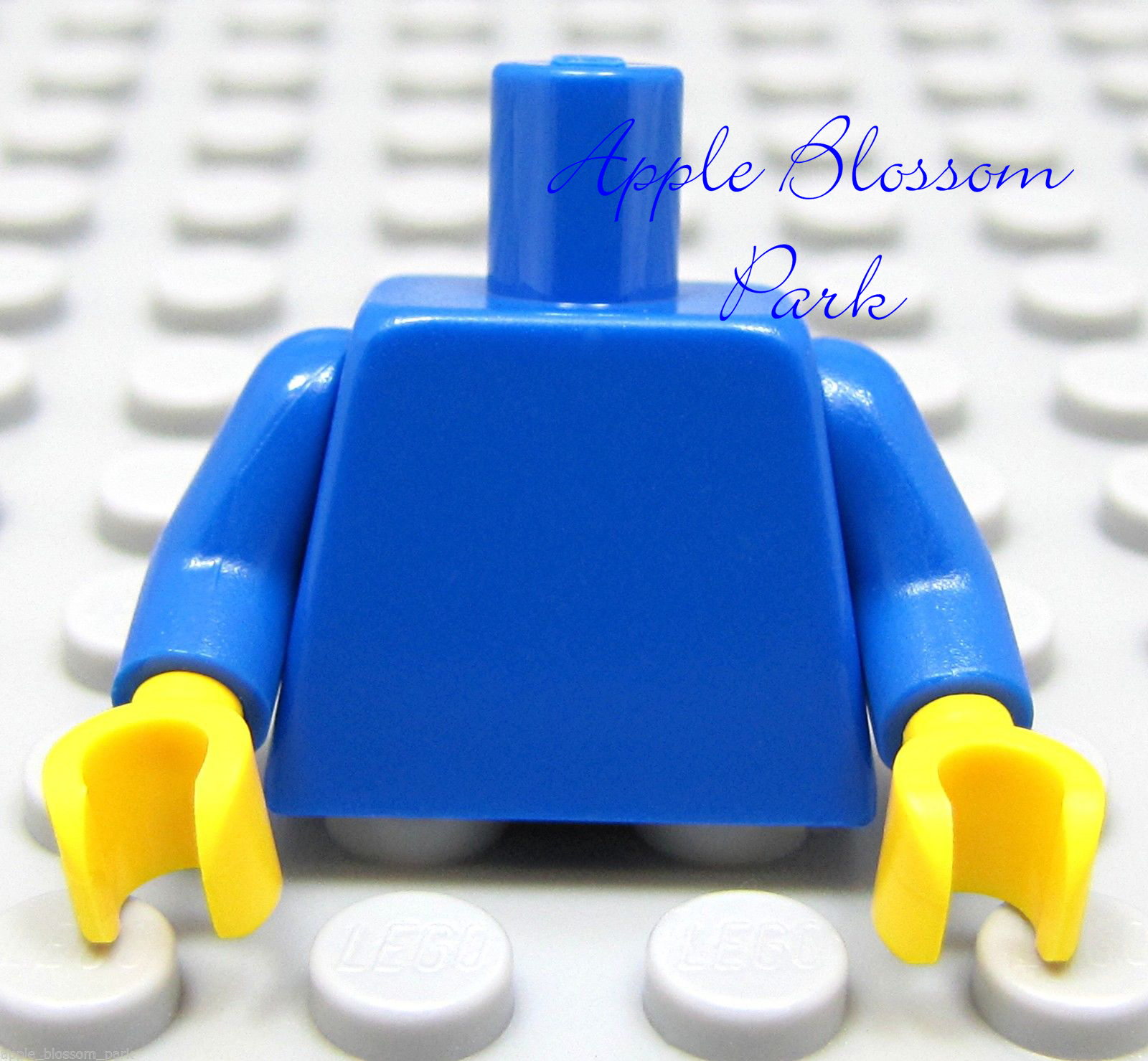 NEW Lego Girl Boy Minifig Plain BLUE TORSO Minifigure Blank Upper w ...