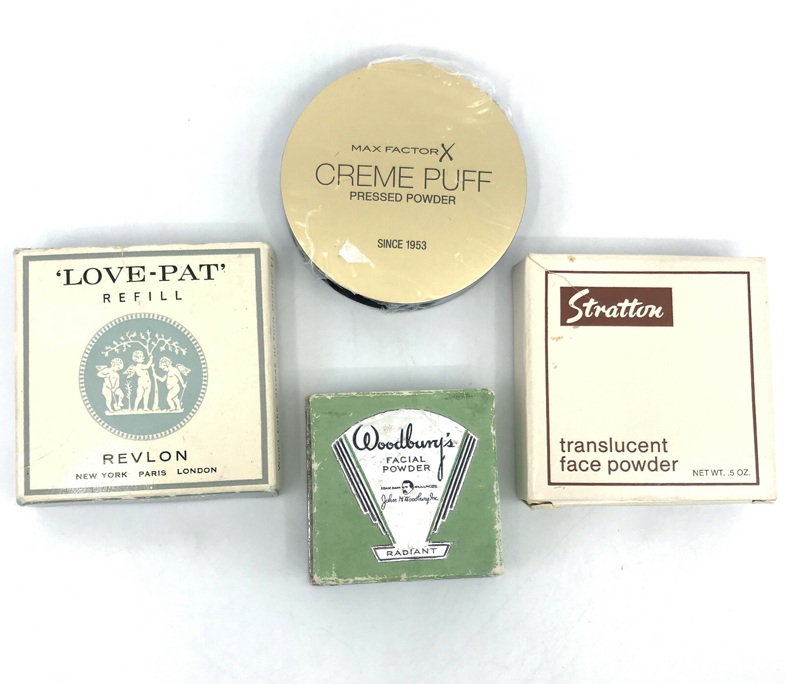 Powder Compact Refill x 4 Stratton Revlon Max Factor Pressed Woodburys ...