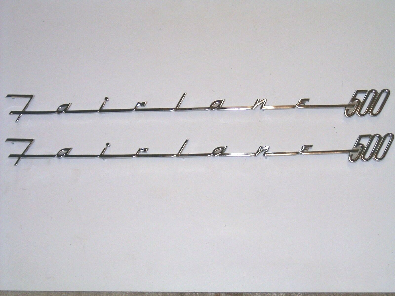 1957-1958 Ford Fairlane 500 Chrome Script FOR THE Rear Quarter Panel ...
