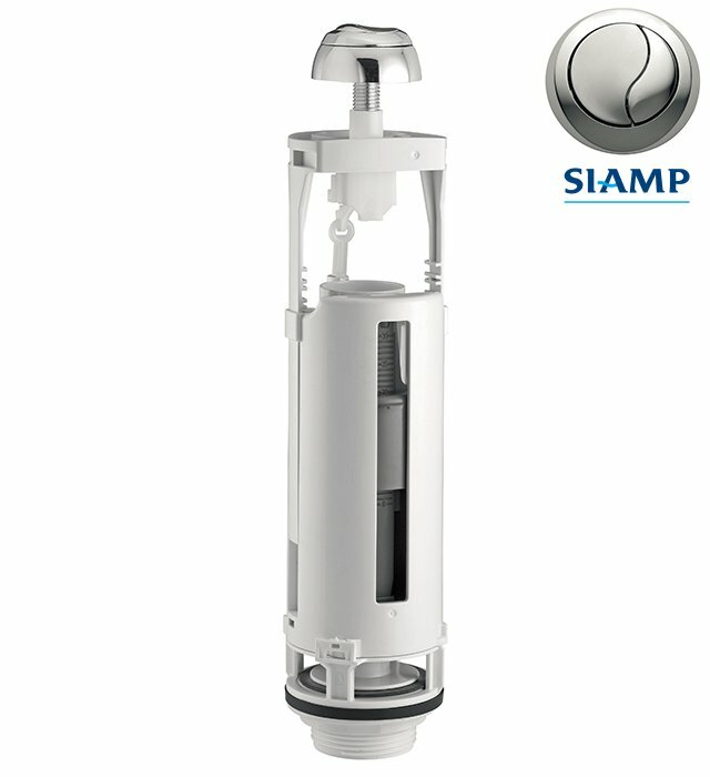 Siamp Flush Valve * Optima S * New Style Dual Flush with Push Button ...