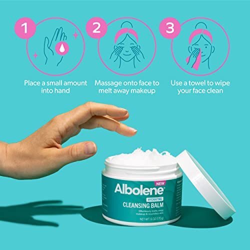 Albolene Cleansing Balm, Hydrating Makeup Remover and Face Wash with ...