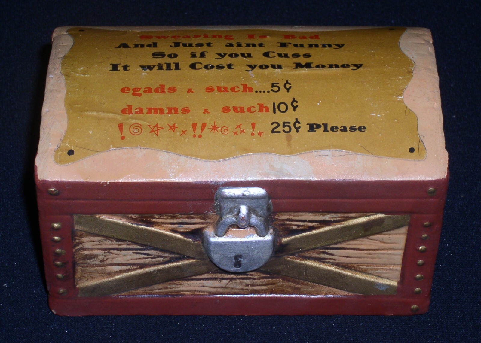 Cuss Box Chest Shaped vintage Coin Bank~Made in Japan. | eBay