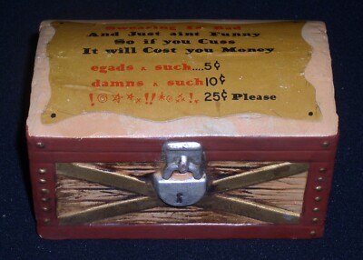 Cuss Box Chest Shaped vintage Coin Bank~Made in Japan. | eBay