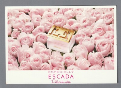 Carte publicitaire format carte postale + patch- Escada recto verso | eBay