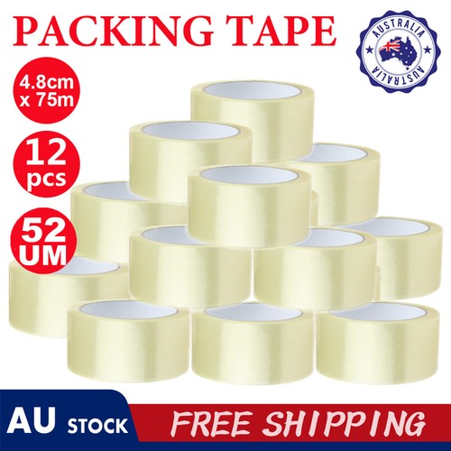 Packing Tape 6/12/24/36/72 Rolls Packaging Clear Sticky Sealing Tape ...