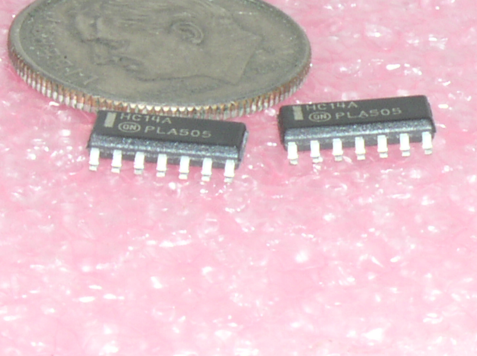 2 NEW NOS ON SEMI MC 74HC14A HEX INVERTER SCHMITT TRIGGER SOIC-14 IC 5V ...