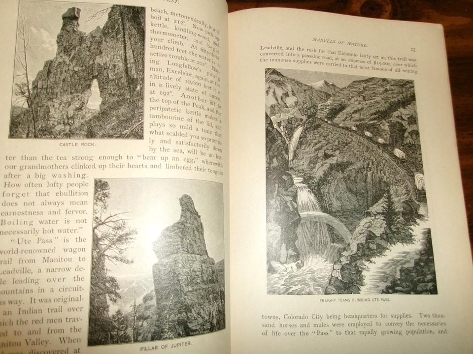 1892 INDIAN WARS OLD WILD WEST RAILROADS PIONEER GUIDE MINING FARM ...