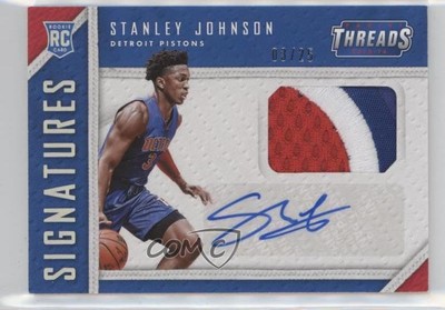 2015 Panini Threads Signatures Prime /25 Stanley Johnson #RTS-SJ Rookie ...