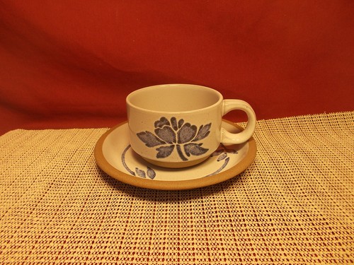 Midwinter China England Blue Print Pattern Cup & Saucer Set | eBay